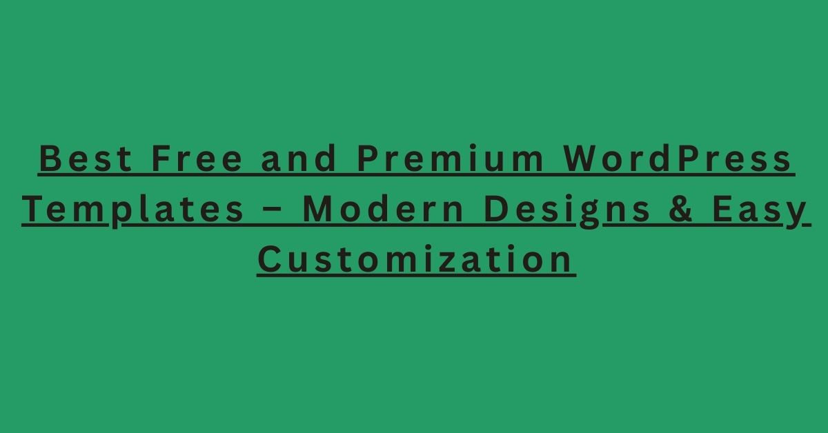 Best Free And Premium WordPress Templates – Modern @249